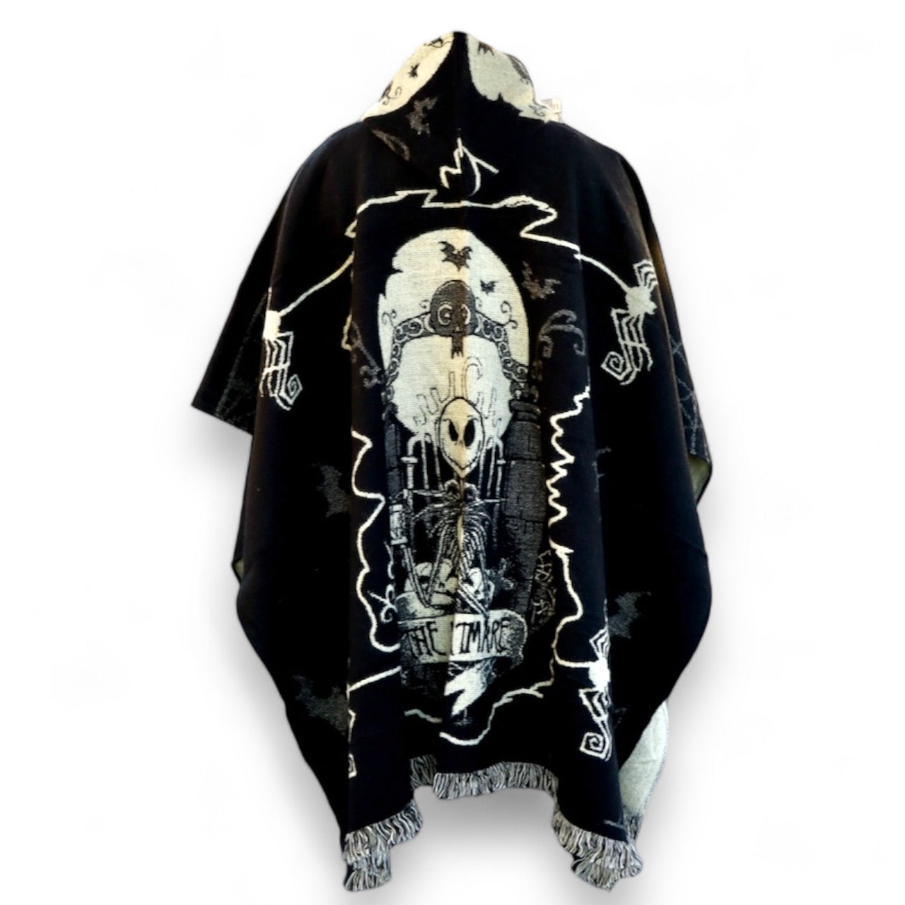 Jack Skellington - Hooded Poncho – Alpaca Wool Made – Native Dreams